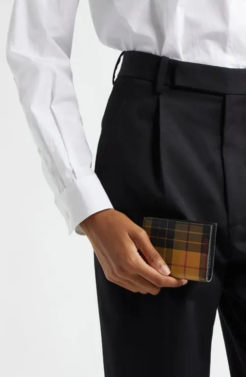 Comme Des Garçons Tartan Leather Bifold Wallet