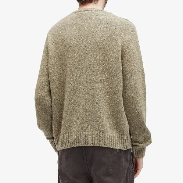 Folk Chain Crew Knit - Light Sage