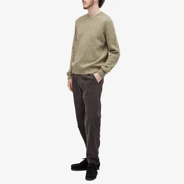 Folk Chain Crew Knit - Light Sage