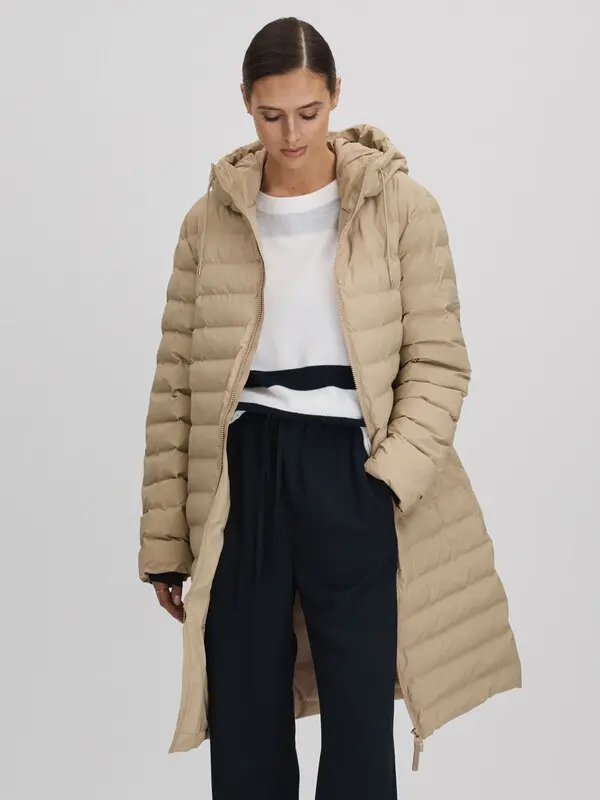 Rains Long Waterproof Puffer Jacket