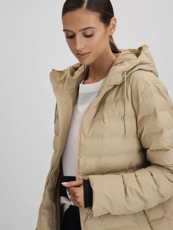 Rains Long Waterproof Puffer Jacket