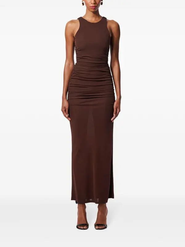 Carolina Herrera Ruched Jersey Midi Dress