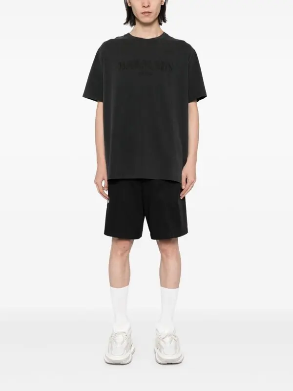 Balmain Loose T-shirt With Vintage Embroidery - Grey
