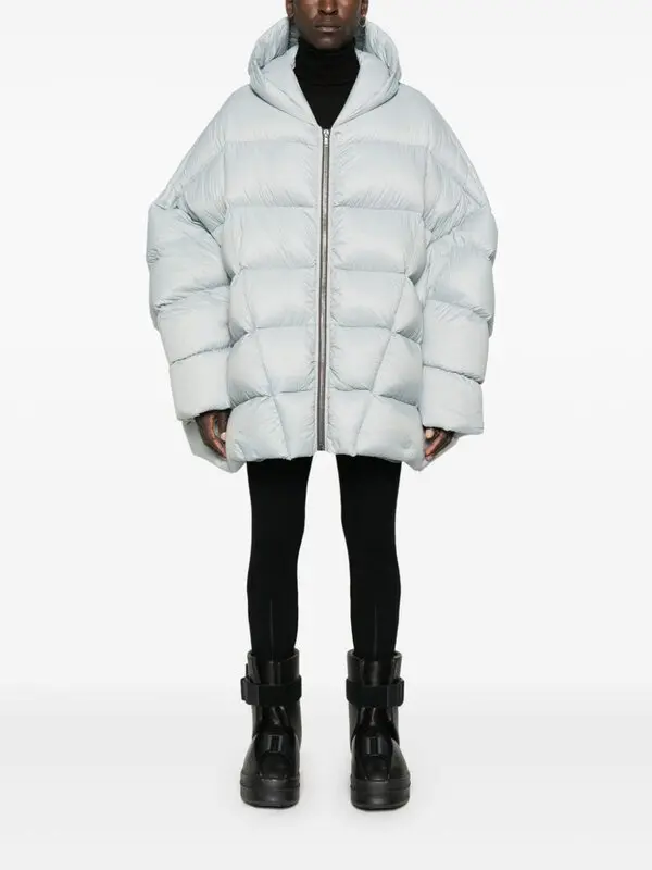 Rick Owens Jumbo Hooded Peter Coat - Blue