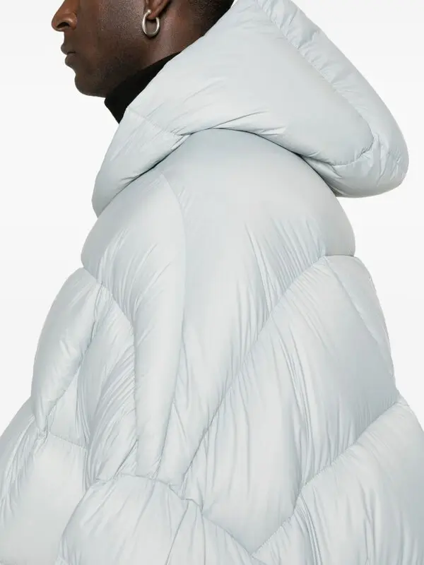 Rick Owens Jumbo Hooded Peter Coat - Blue
