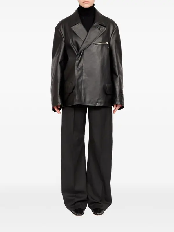 MAISON MARGIELA Zip-detailing Leather Jacket