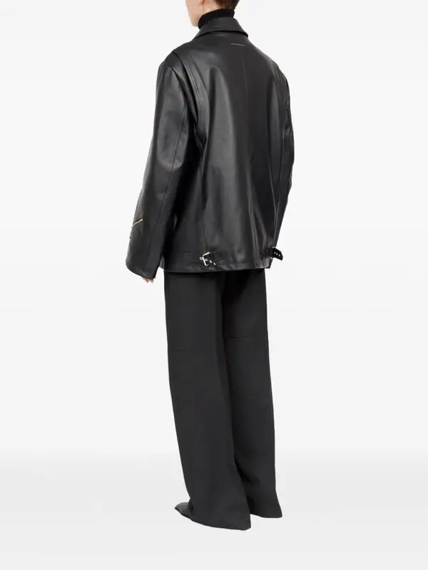 MAISON MARGIELA Zip-detailing Leather Jacket