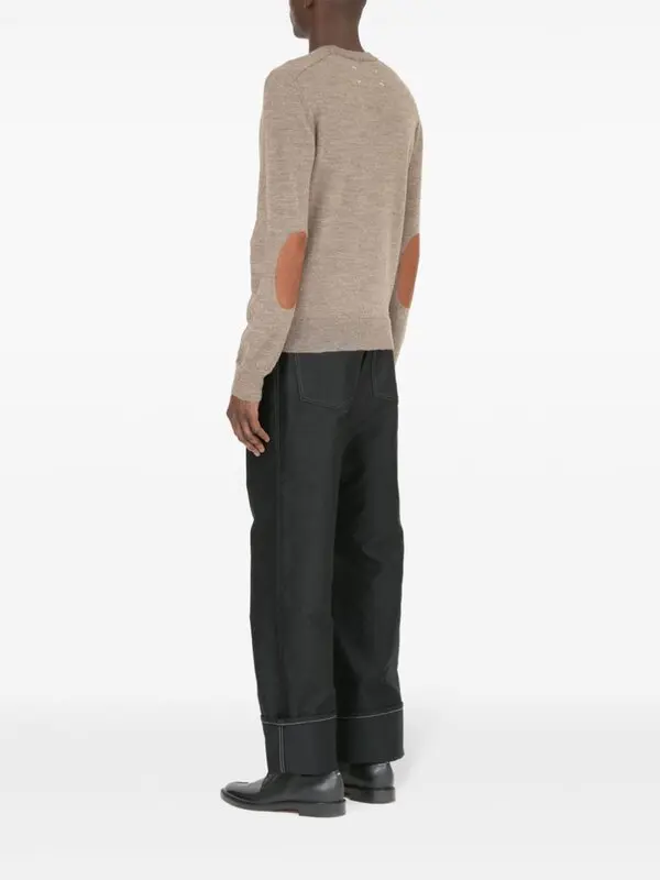 MAISON MARGIELA Elbow-patch Fine-knit Cardigan