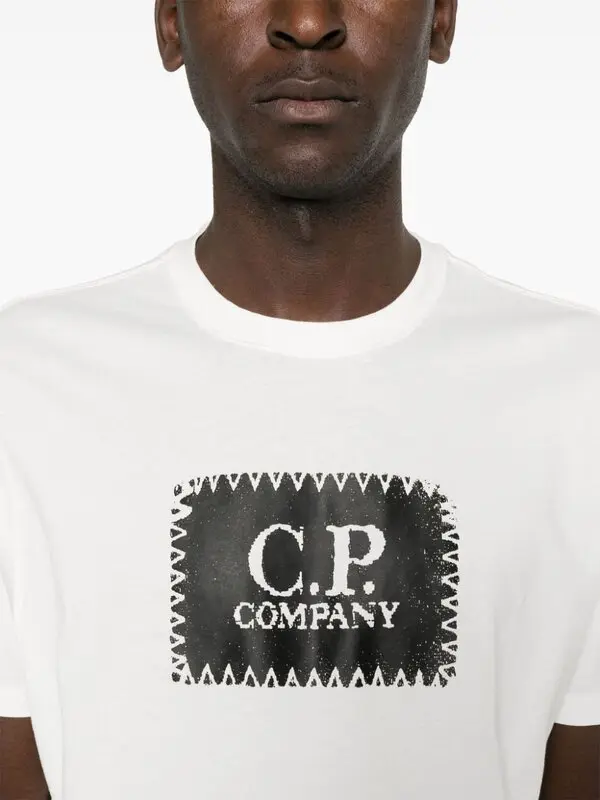 C.P. COMPANY Label Style-logo Jersey T-shirt