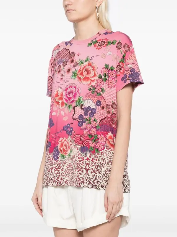 Johnny Was Floral-print T-shirt