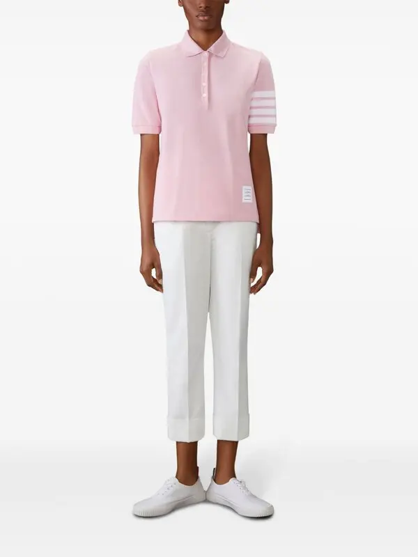 Thom Browne 4-bar Piqué-weave Polo Shirt - Pink