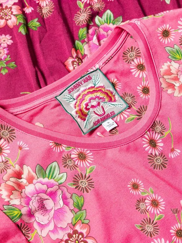 Johnny Was Floral-print Cap-sleeve Dress