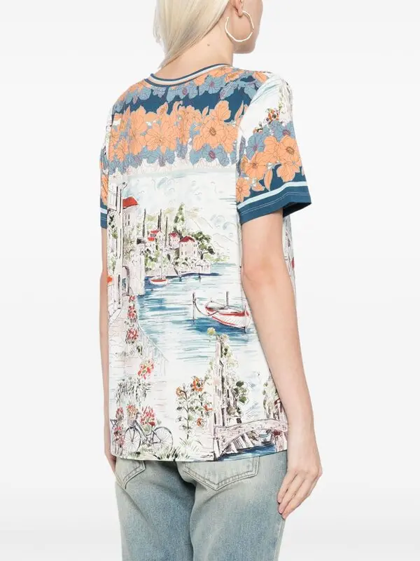 Johnny Was Janie Printed T-shirt - Neutrals