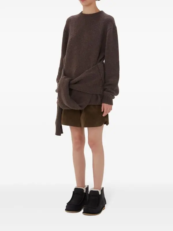 JW Anderson Tie-front Knit Sweater - Brown