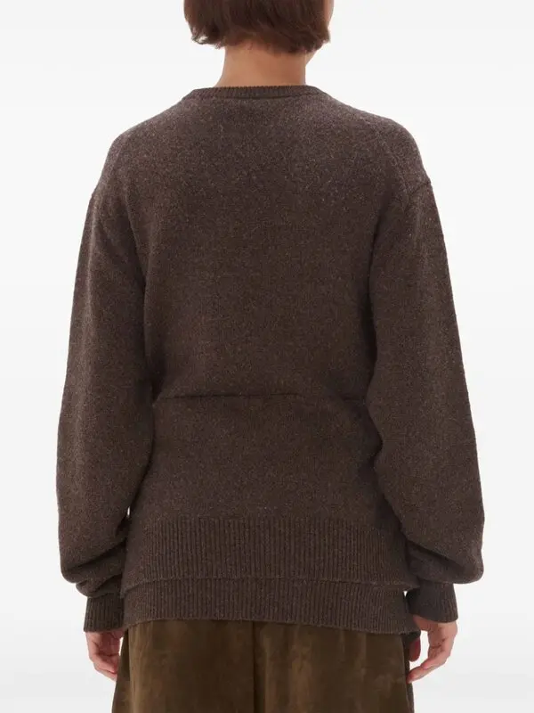 JW Anderson Tie-front Knit Sweater - Brown