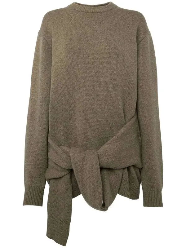 JW Anderson Tie-front Knit Sweater - Neutrals