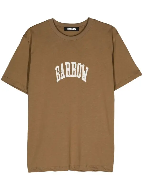 BARROW Logo-print T-shirt - Brown