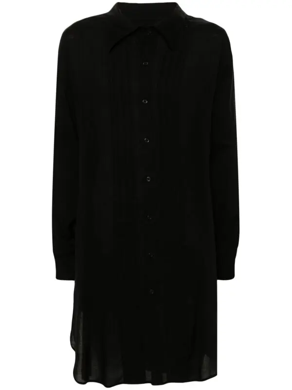Yohji Yamamoto Pleat-detail Shirt - Black