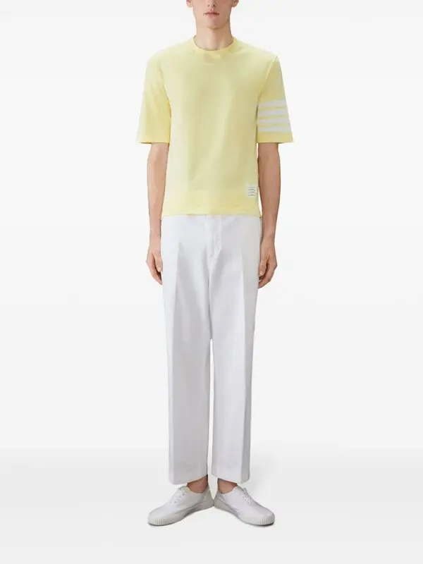 Thom Browne 4-bar Short-sleeve T-shirt - Yellow