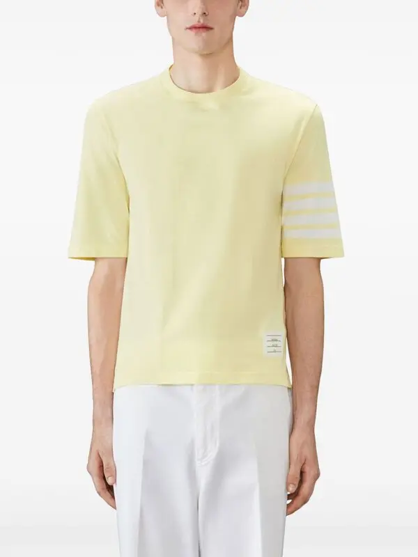 Thom Browne 4-bar Short-sleeve T-shirt - Yellow