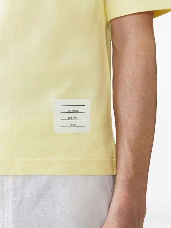 Thom Browne 4-bar Short-sleeve T-shirt - Yellow