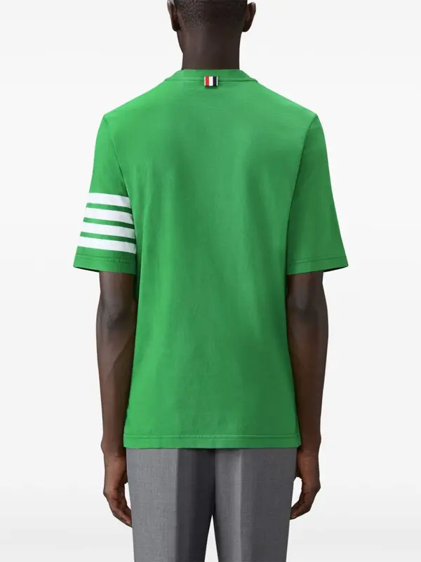 Thom Browne 4-bar Round-neck T-shirt - Green