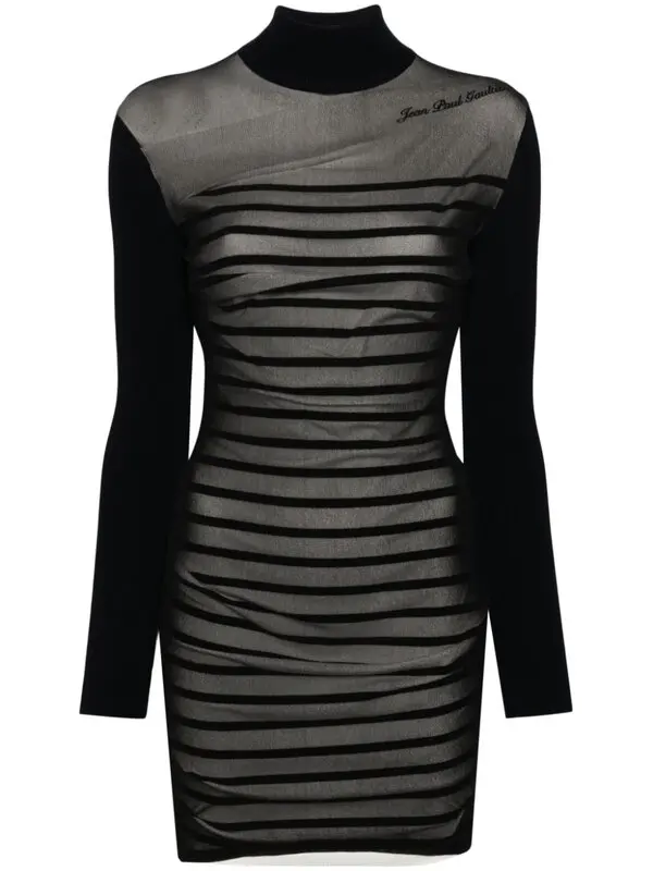 JEAN PAUL GAULTIER Striped Mini Dress - Blue
