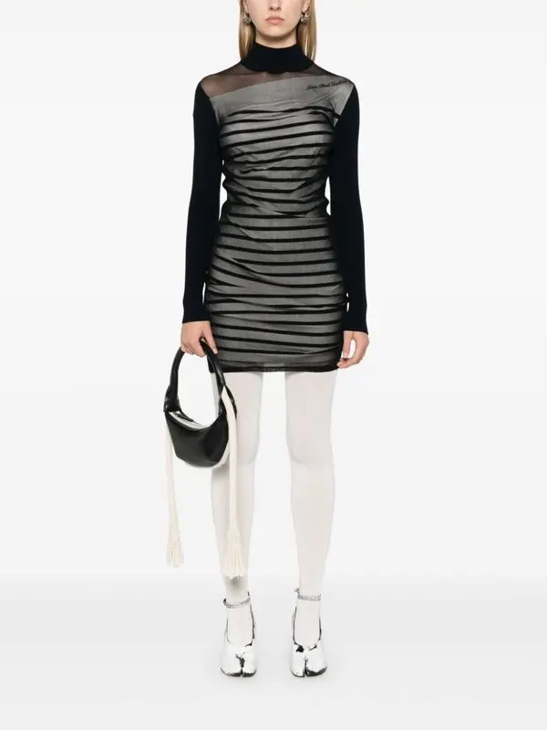 JEAN PAUL GAULTIER Striped Mini Dress - Blue