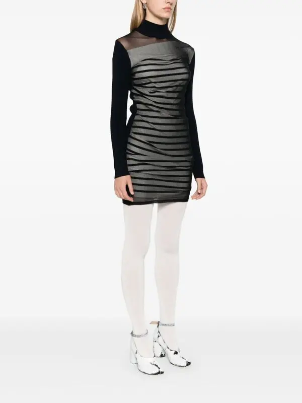 JEAN PAUL GAULTIER Striped Mini Dress - Blue