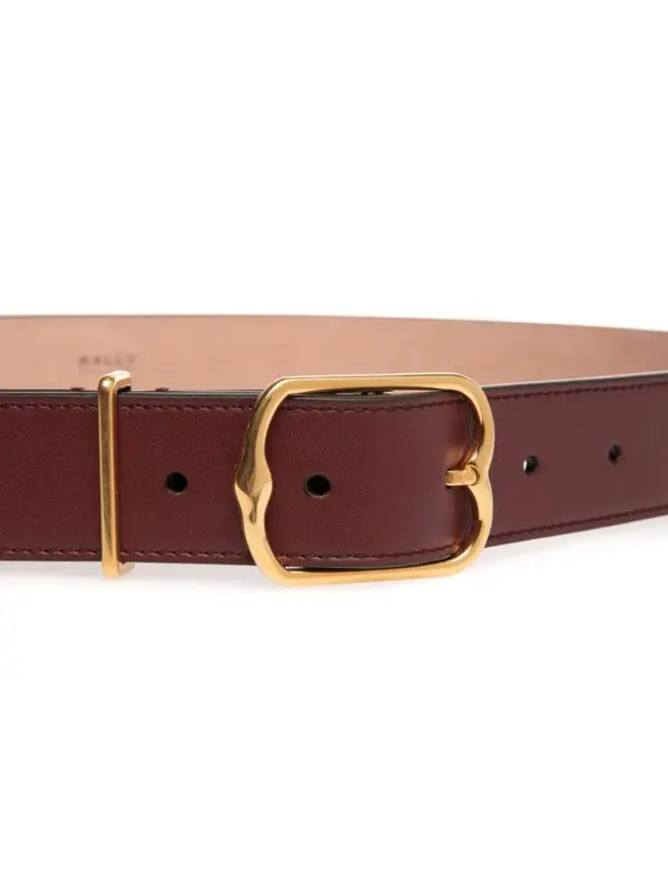 Bally Tan Leather Belt with Gold Buckle Bally Leather Belt With Buckle In Beige - 65% Off | Editorialist main image 3