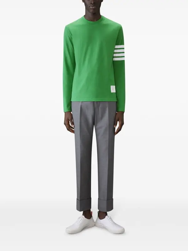 Thom Browne 4-bar Long-sleeve T-shirt - Green