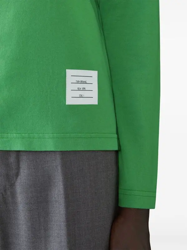 Thom Browne 4-bar Long-sleeve T-shirt - Green