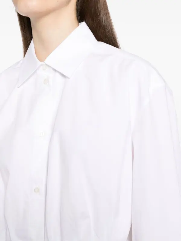 MSGM Embroidered Cropped Shirt