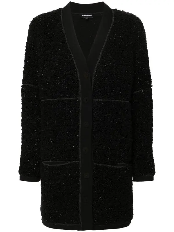 Giorgio Armani Long Bouclé Cardigan Coat