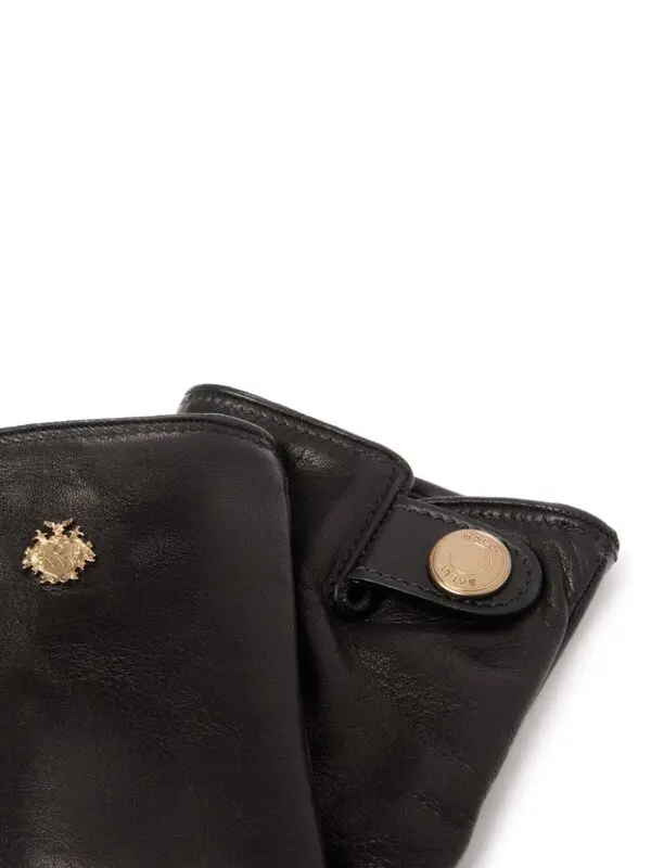 Bally Logo Plaque Leather Gloves