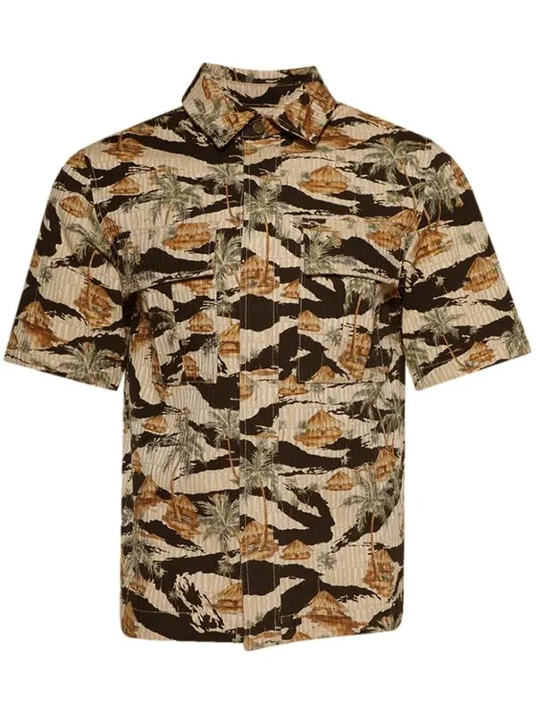 Amiri Repeat Palm Camp Shirt