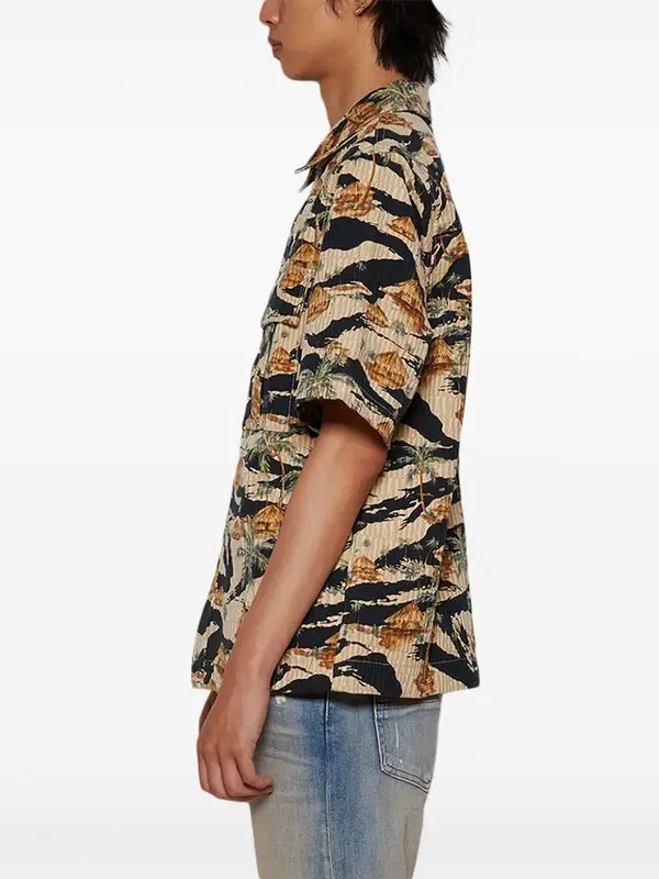 Amiri Repeat Palm Camp Shirt