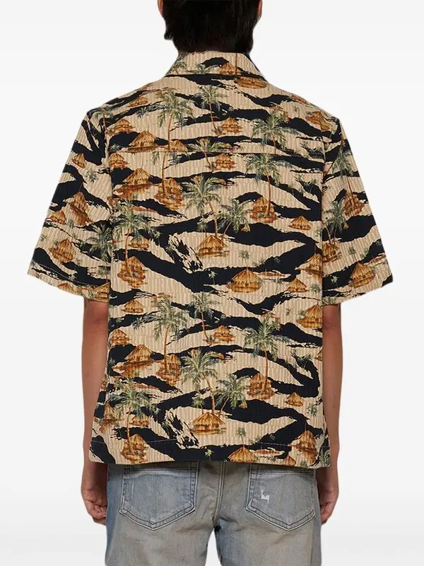 Amiri Repeat Palm Camp Shirt