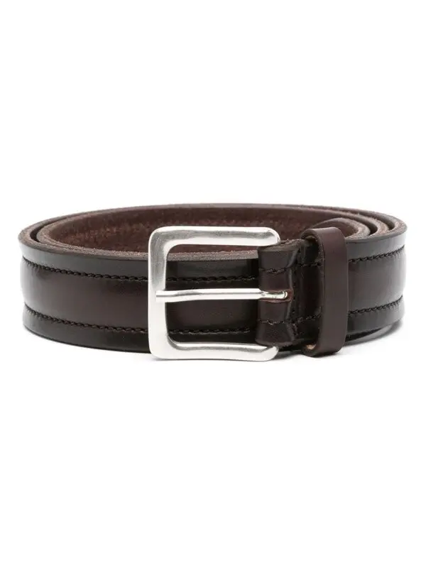 ORTIGNI Leather Belt - Brown