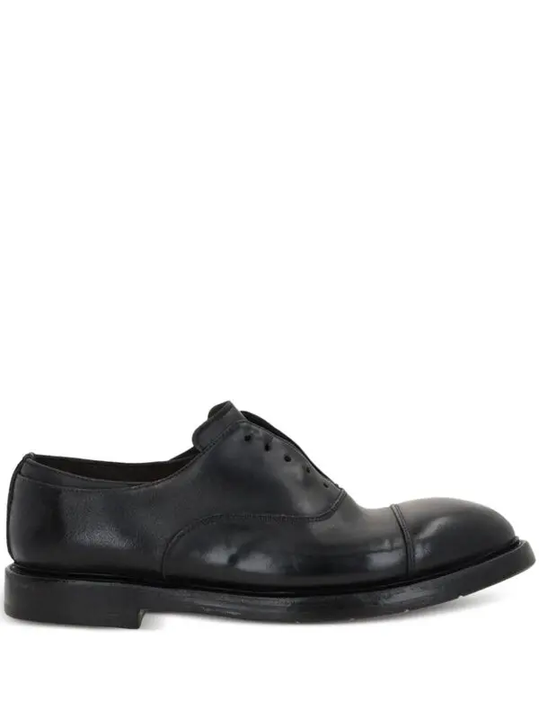 Premiata Leather Derby Shoes - Black