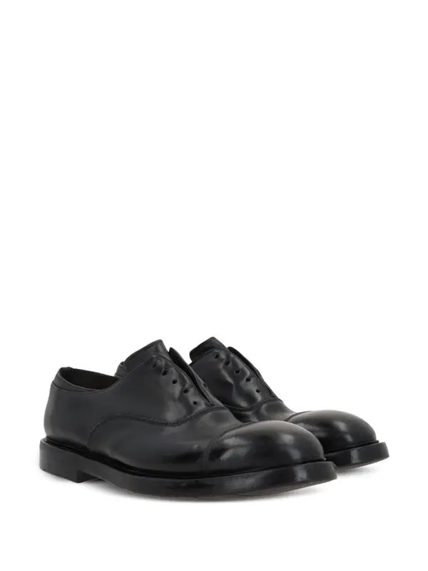 Premiata Leather Derby Shoes - Black