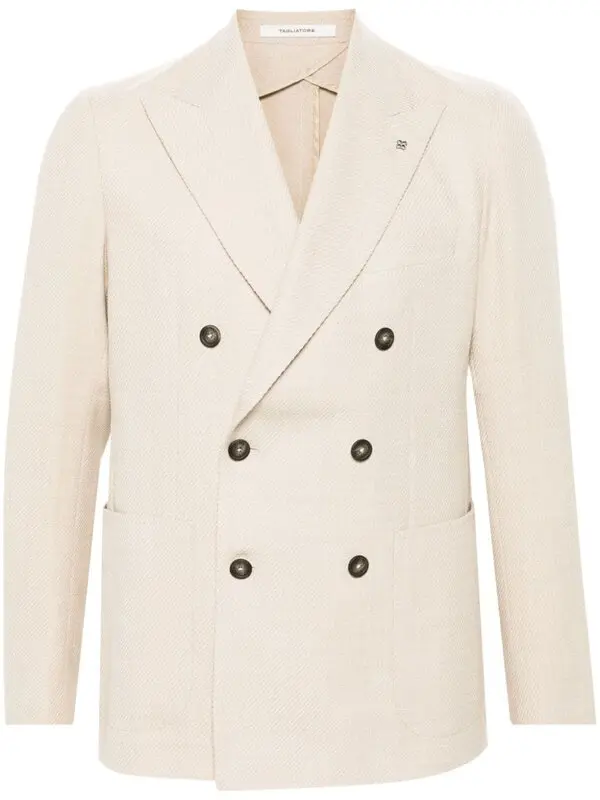 Tagliatore Brooch-detail Double-breasted Blazer