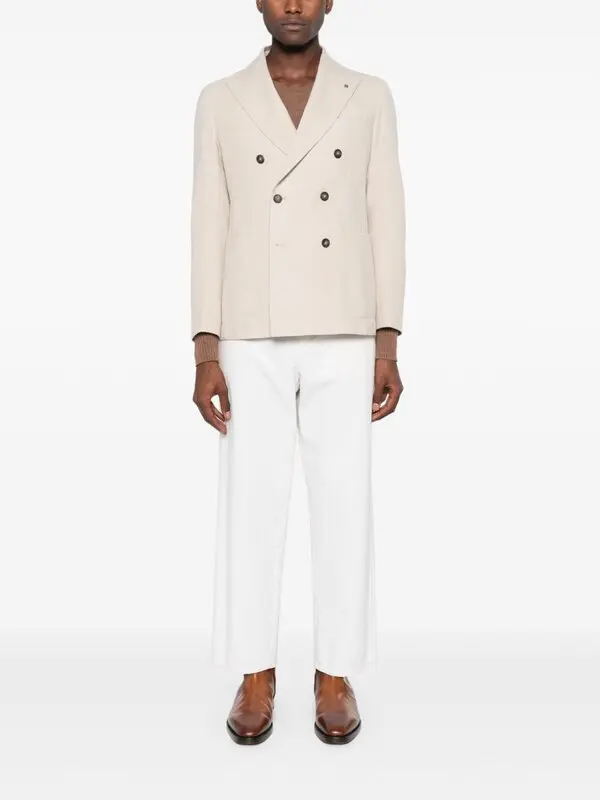Tagliatore Brooch-detail Double-breasted Blazer