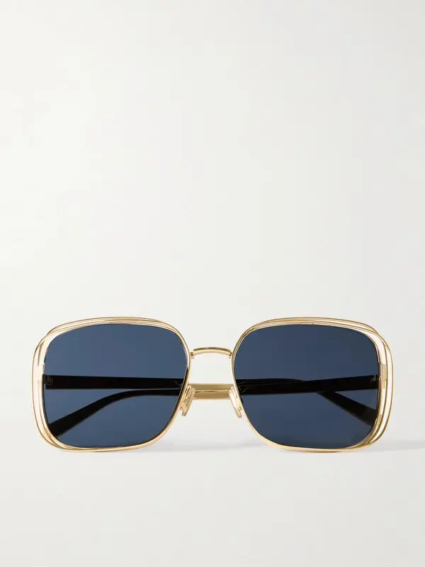 Dior Fildior S1u Oversized Square-frame Sunglasses - Gold