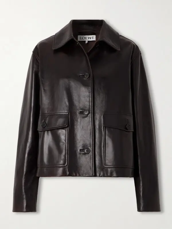 Loewe Glossed-leather Jacket