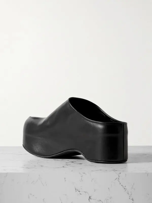 Marni Sabot Leather Platform Clogs