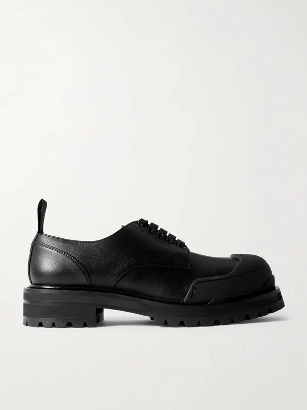 Marni Dada Rubber-trimmed Leather Brogues