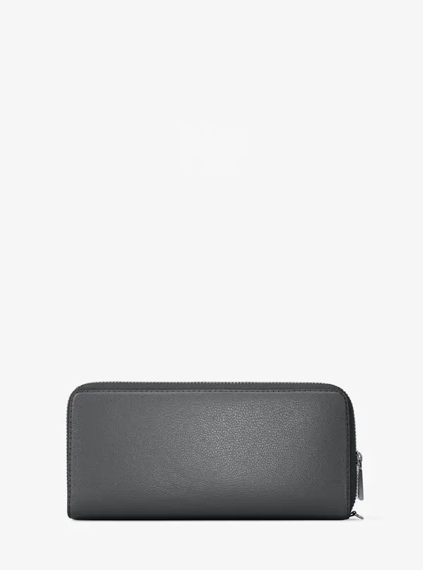 Michael Kors Jet Set Travel Large Leather Continental Wallet In By - Brown