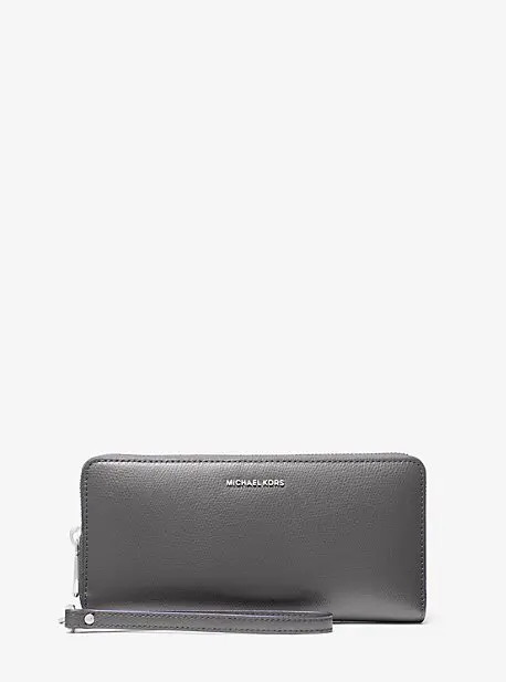 Michael Kors Jet Set Travel Large Leather Continental Wallet In By