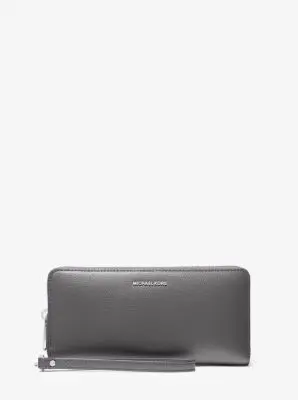 Michael Kors Jet Set Travel Large Leather Continental Wallet In By